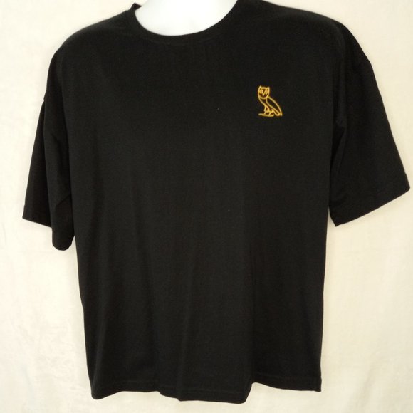 OVO | Shirts | Ovo Drake Owl Embroidered Black Short Sleeve Shirt L ...